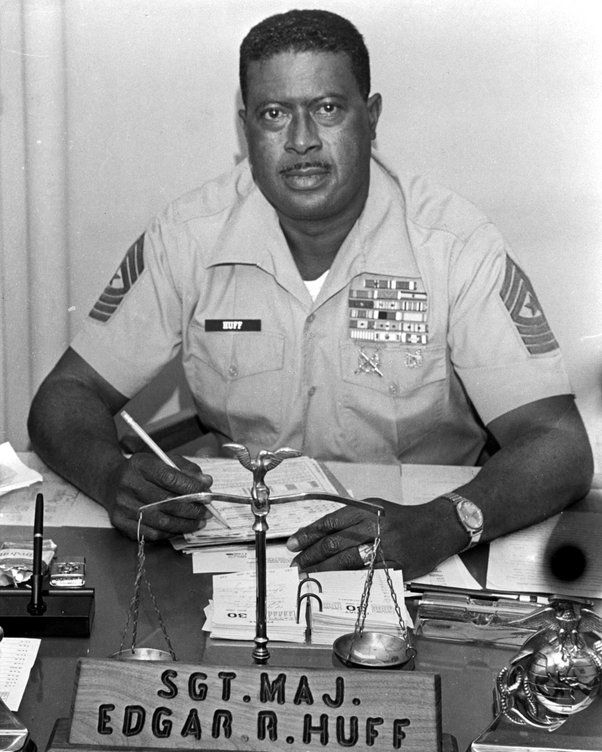 Edgar R. Huff, the first African American in Marine Corps history ...